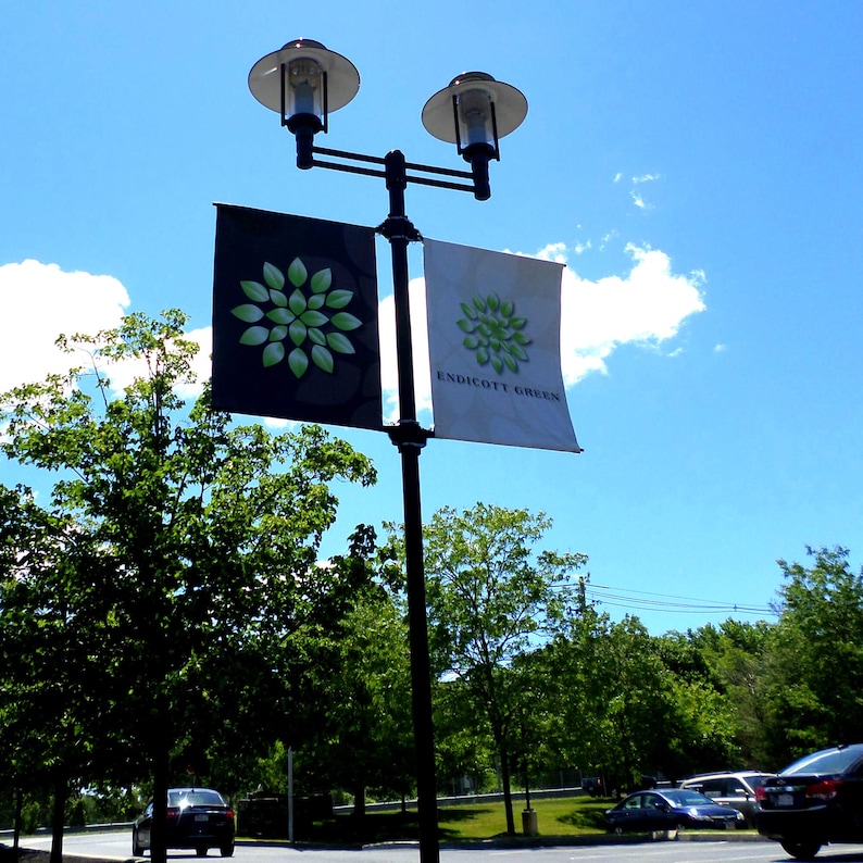 Custom Double Sided Pole Banner – Street Light Sign, Event Advertising ...