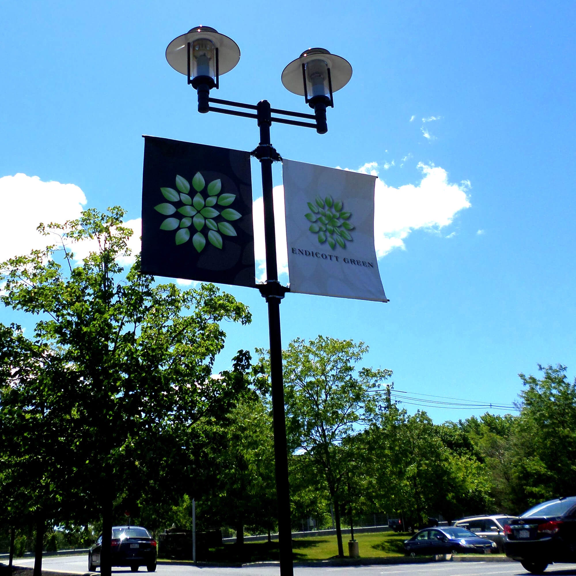 Custom Double Sided Pole Banner – Street Light Sign, Event Advertising ...