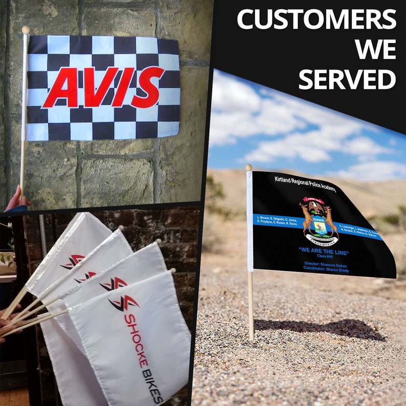 Custom Handheld Stick Flag set of 12 Personalized - Etsy