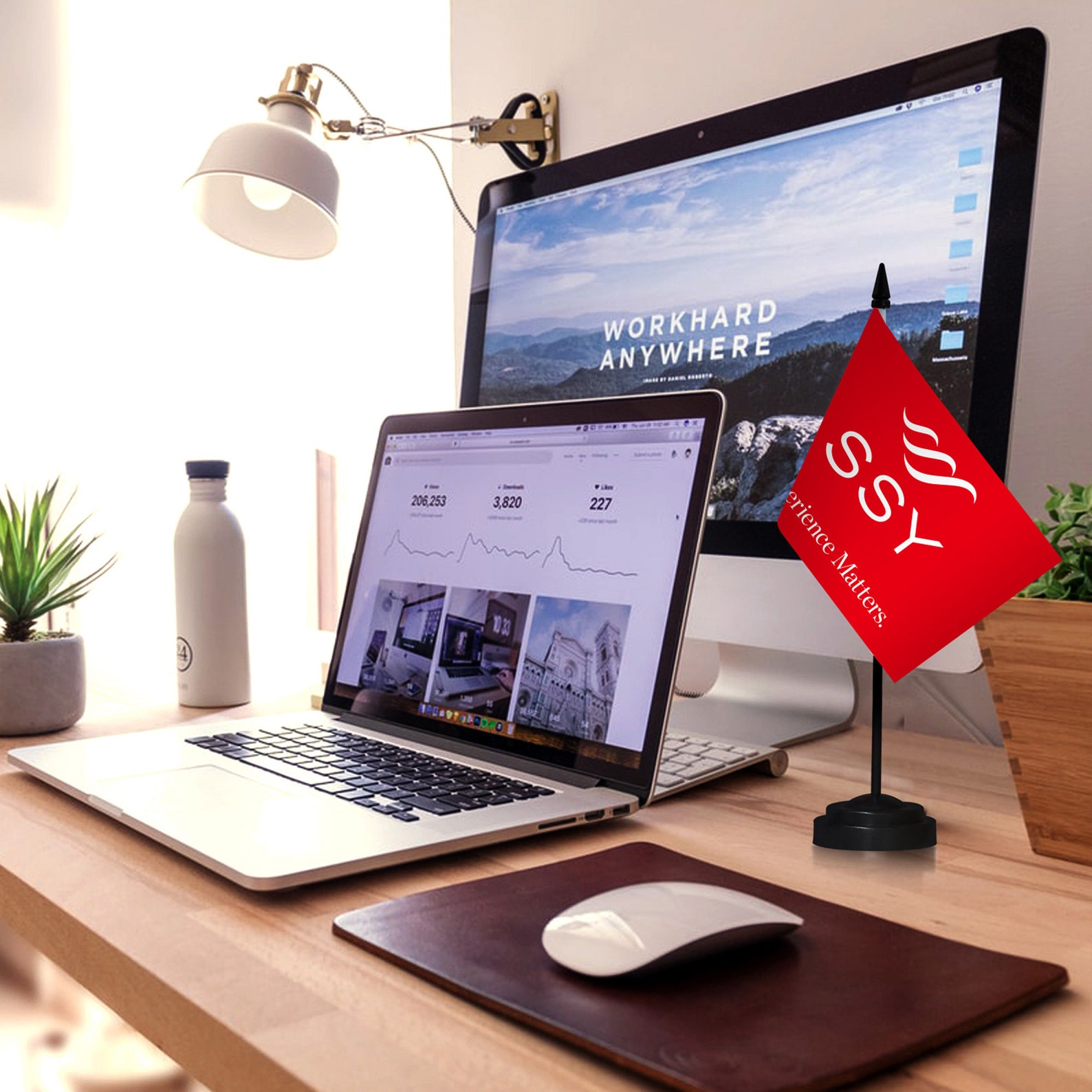 Custom Desk Top Flag Set - Centerpiece Flag Personalized Advertising ...