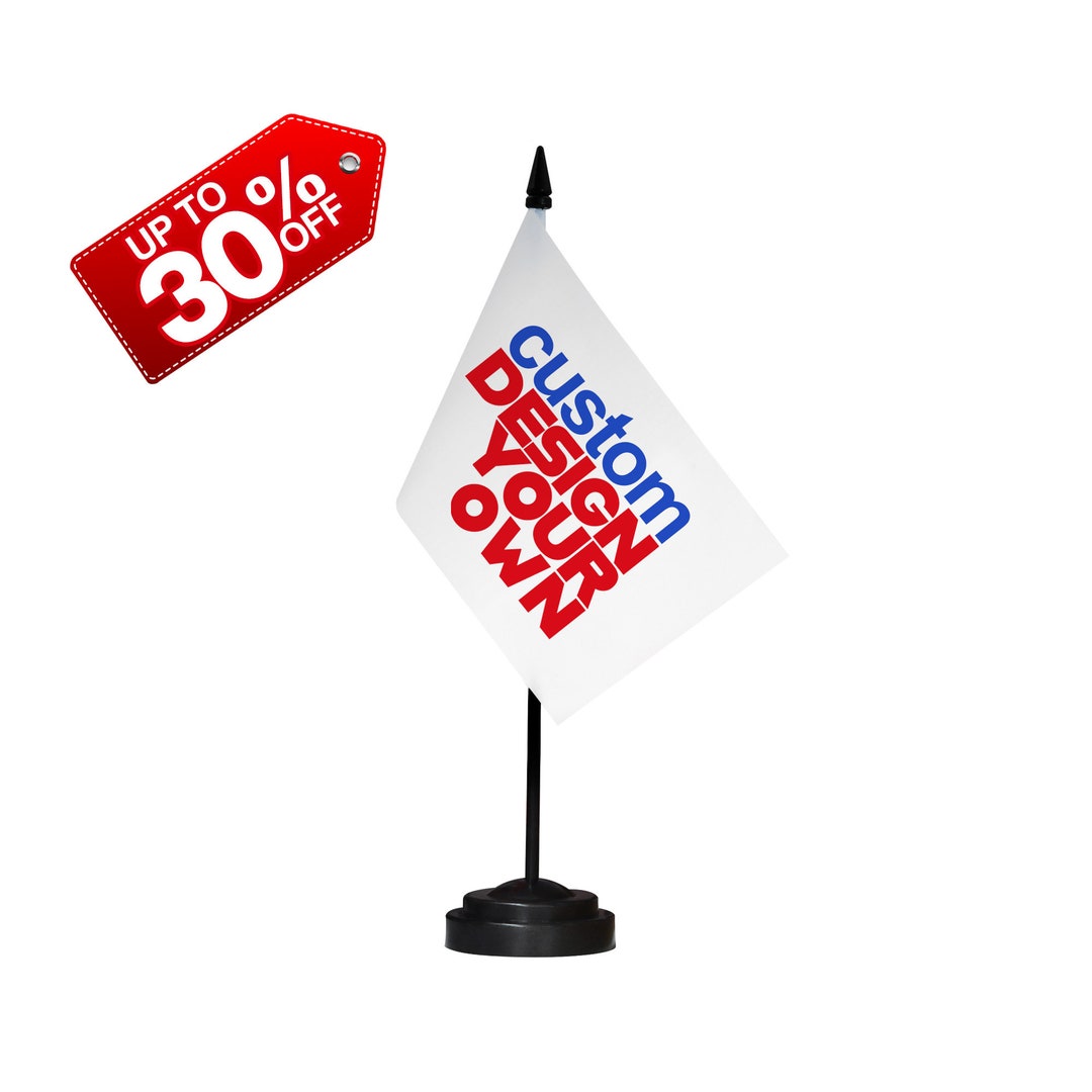 Custom Desk Top Flag Set - Centerpiece Flag Personalized Advertising ...