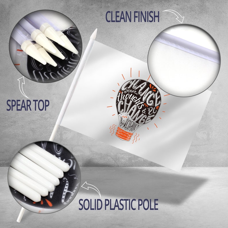 Custom Handheld Stick Flag set of 12 Personalized - Etsy