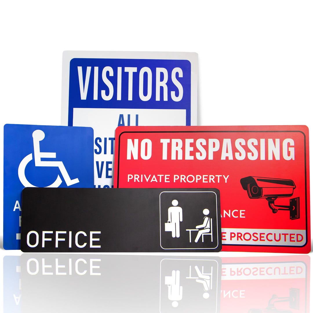 Custom PVC Plastic Signs - Personalized Plaque Durable Weatherproof ...