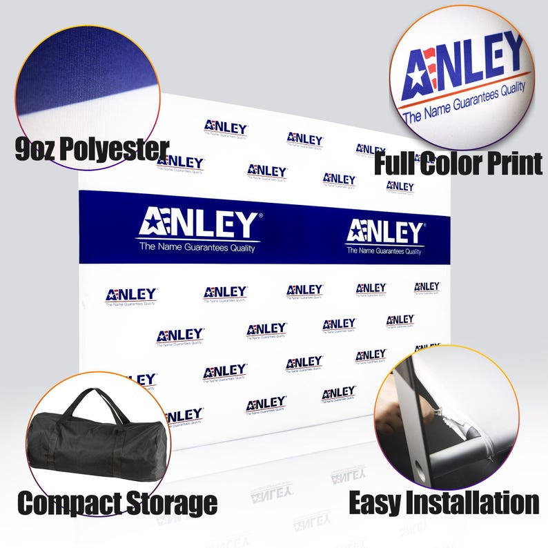 Custom Backdrop Banner – Portable Trade Show Display With Aluminum ...