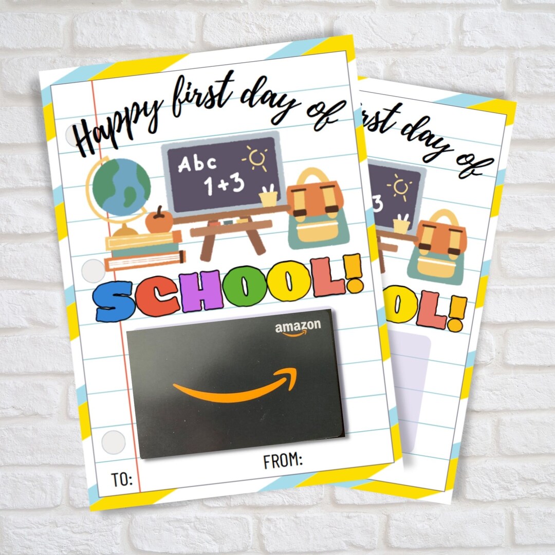 First Day of School Gift Card Holder, Back to School, Teacher ...