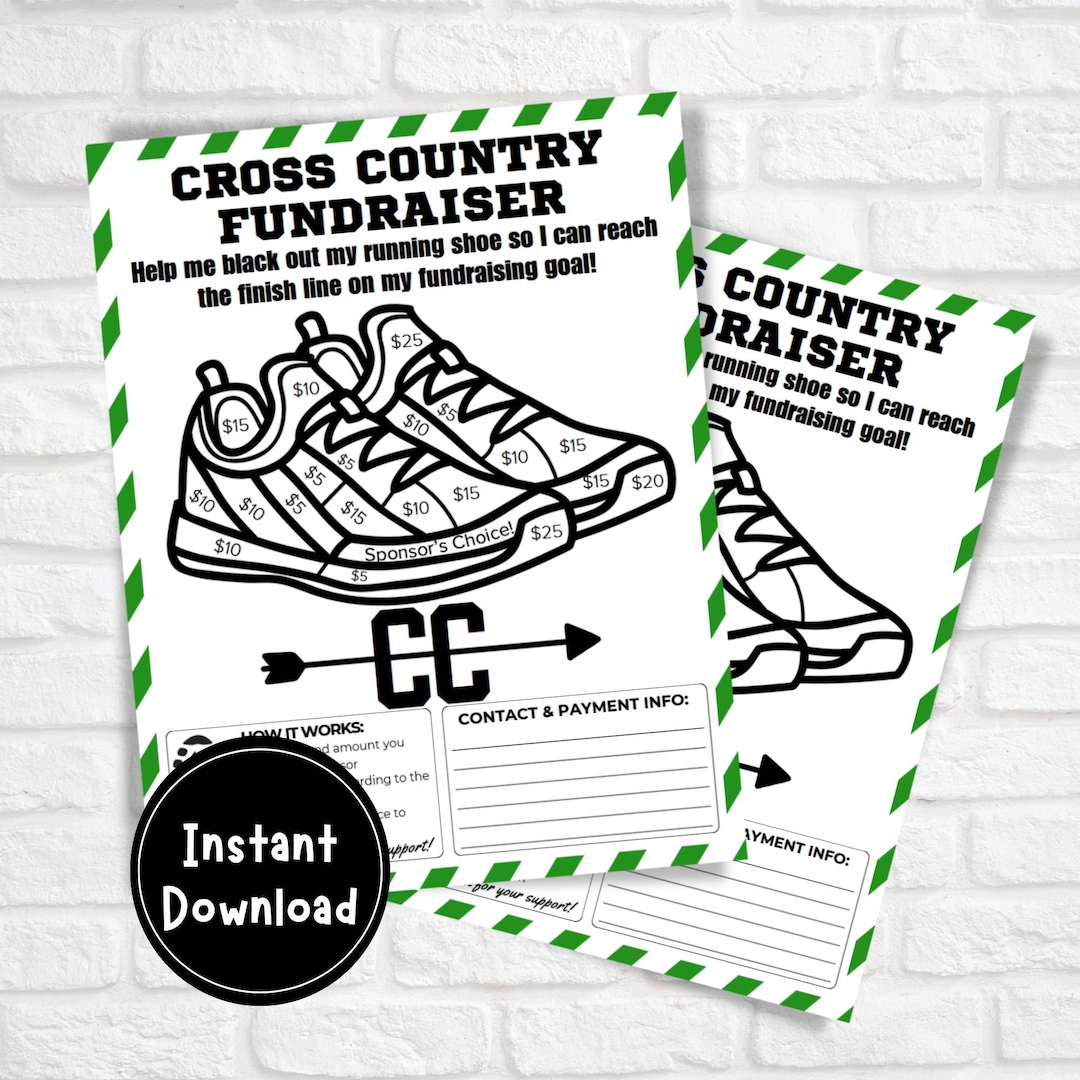 Cross Country Fundraiser, Color My Shoe, Fundraiser Flyer, Team ...