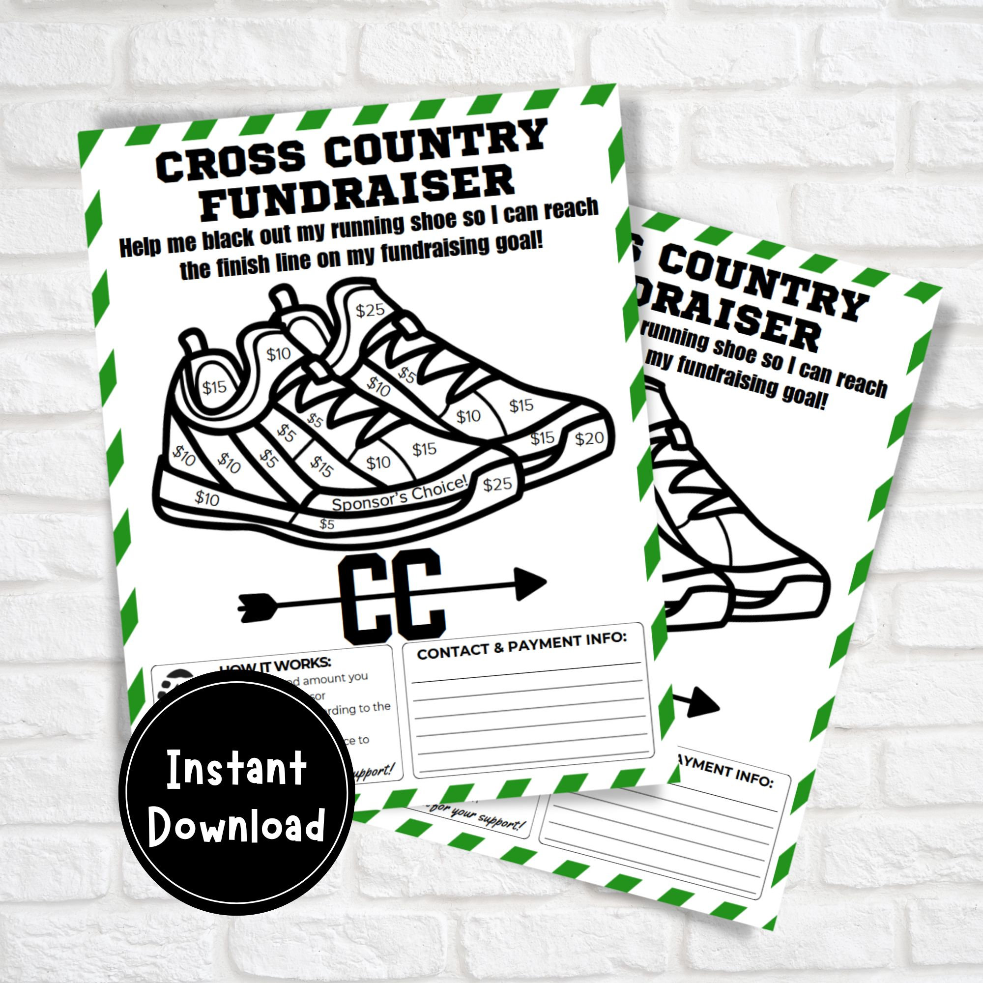 Cross Country Fundraiser, Color My Shoe, Fundraiser Flyer, Team ...