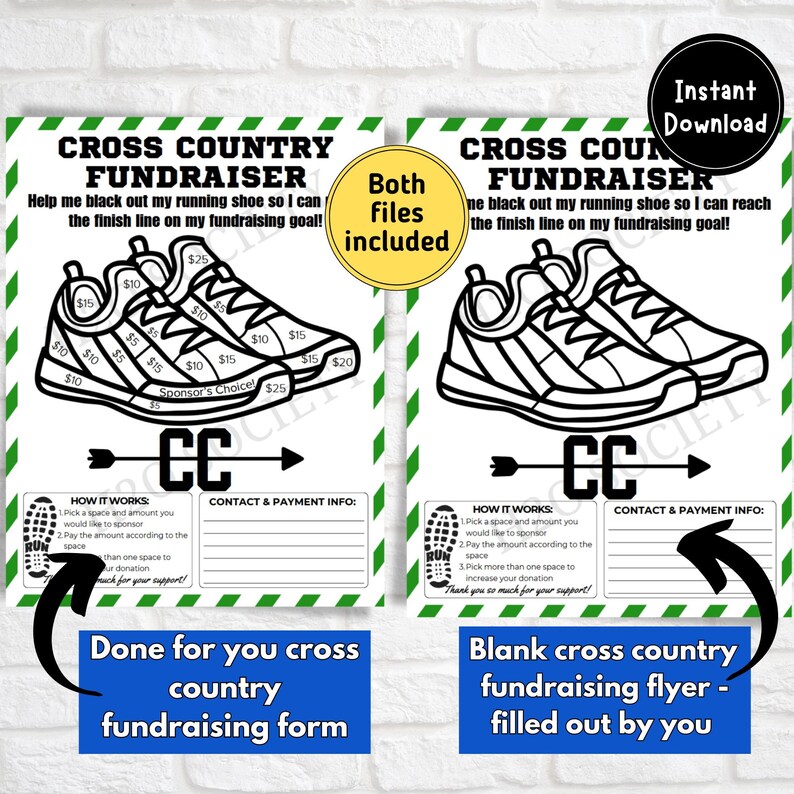 Cross Country Fundraiser, Color My Shoe, Fundraiser Flyer, Team ...