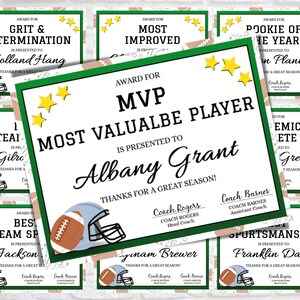 Editable Football Award Certificates, Award Ceremony Certificates, End ...