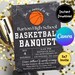 Printable Basketball Team Banquet Invitation, Team Party, End of Season ...