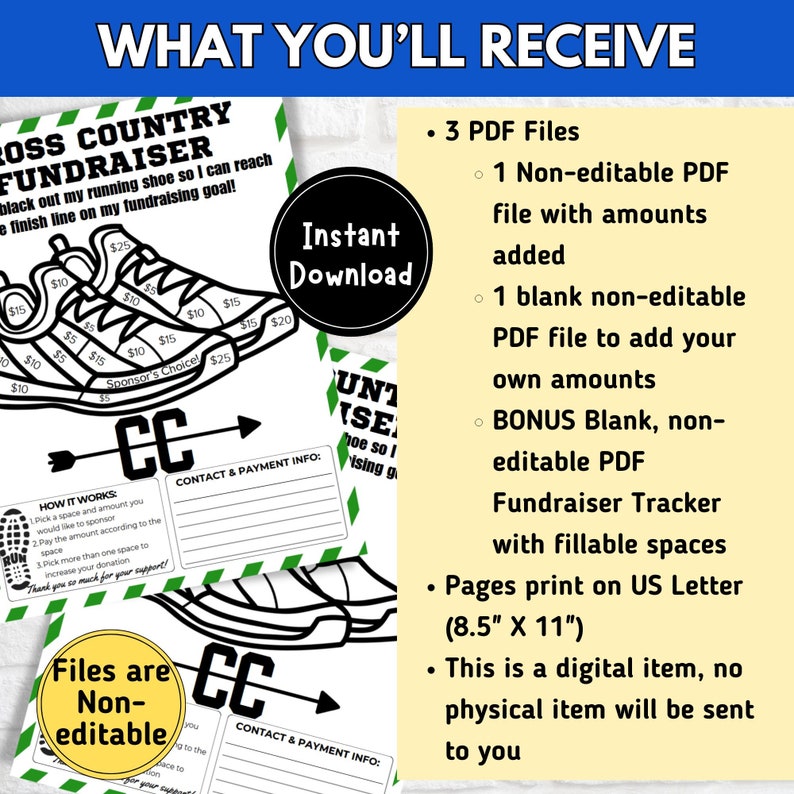 Cross Country Fundraiser, Color My Shoe, Fundraiser Flyer, Team ...