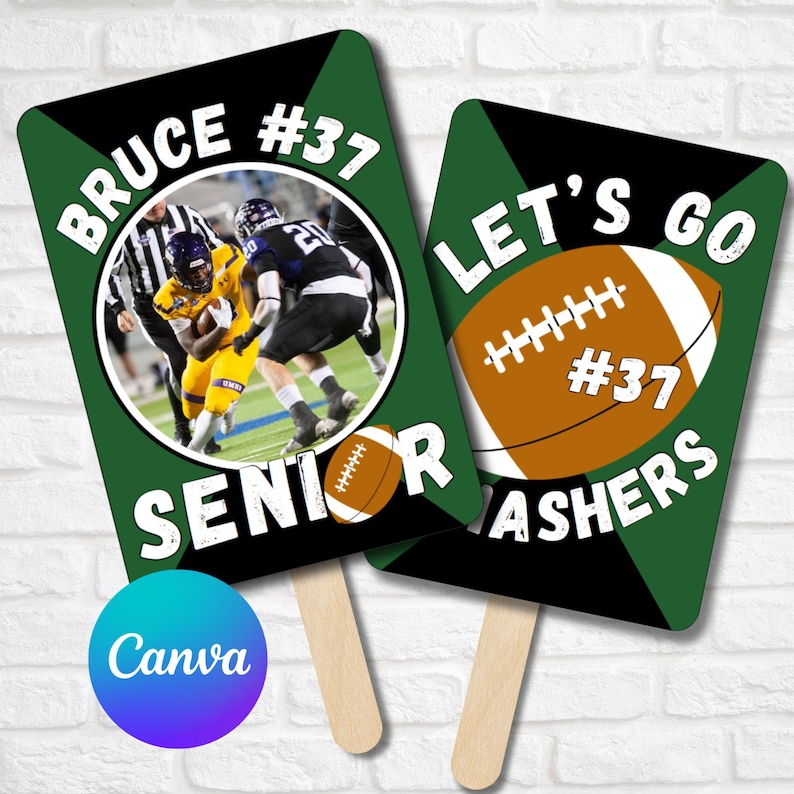 Editable Football Poster, Senior Fan, Football Gift, Senior Night ...