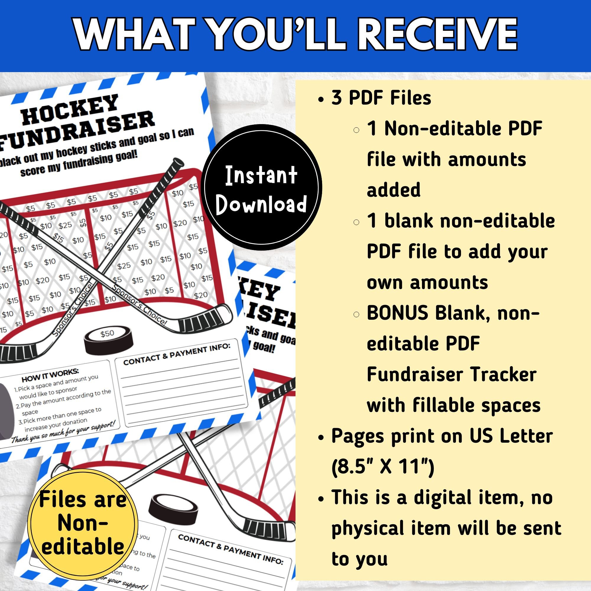 Hockey Fundraiser, Color My Goal, Fundraiser Flyer, Team Fundraiser ...