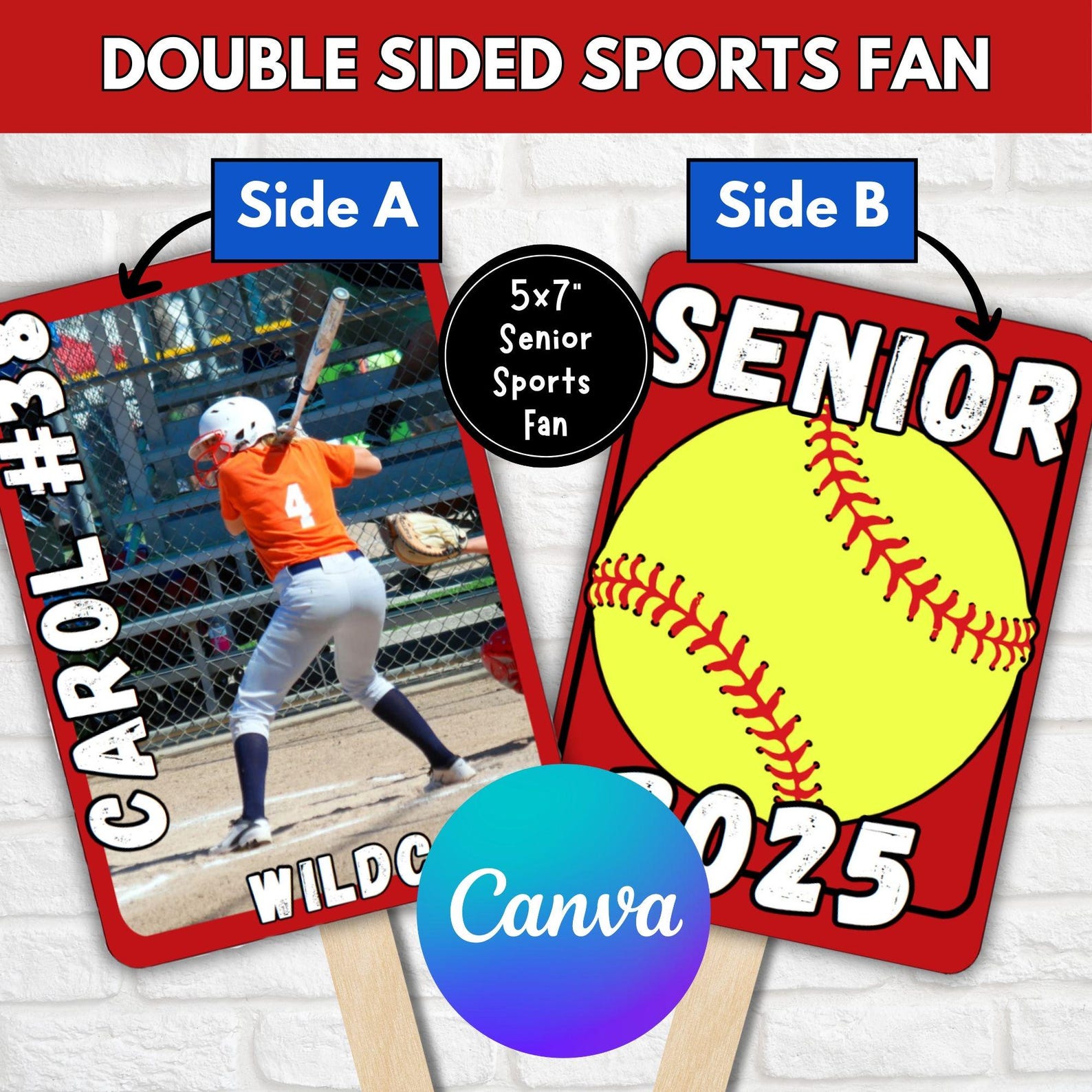 Editable Softball Poster, Senior Fan, Softball Gift, Senior Night ...