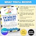 Printable Swim Team Banquet Invitation, Team Party, End of Season ...