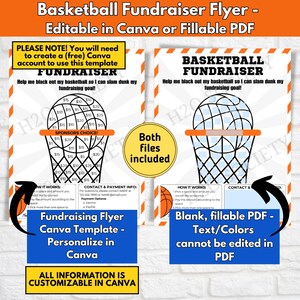 Basketball Fundraiser Template, Color My Basketball, Fundraiser Flyer ...