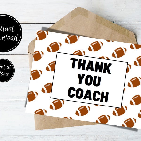 Football Coach Card Personalised - Etsy