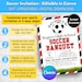 Editable Soccer Banquet Invitation Template, Team Party, End of Season ...