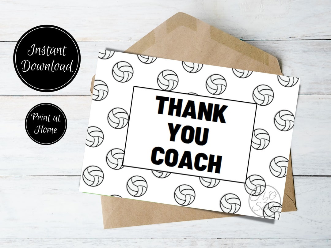Volleyball Thank You Coach, Volleyball Coach Gift, Coach Appreciation ...