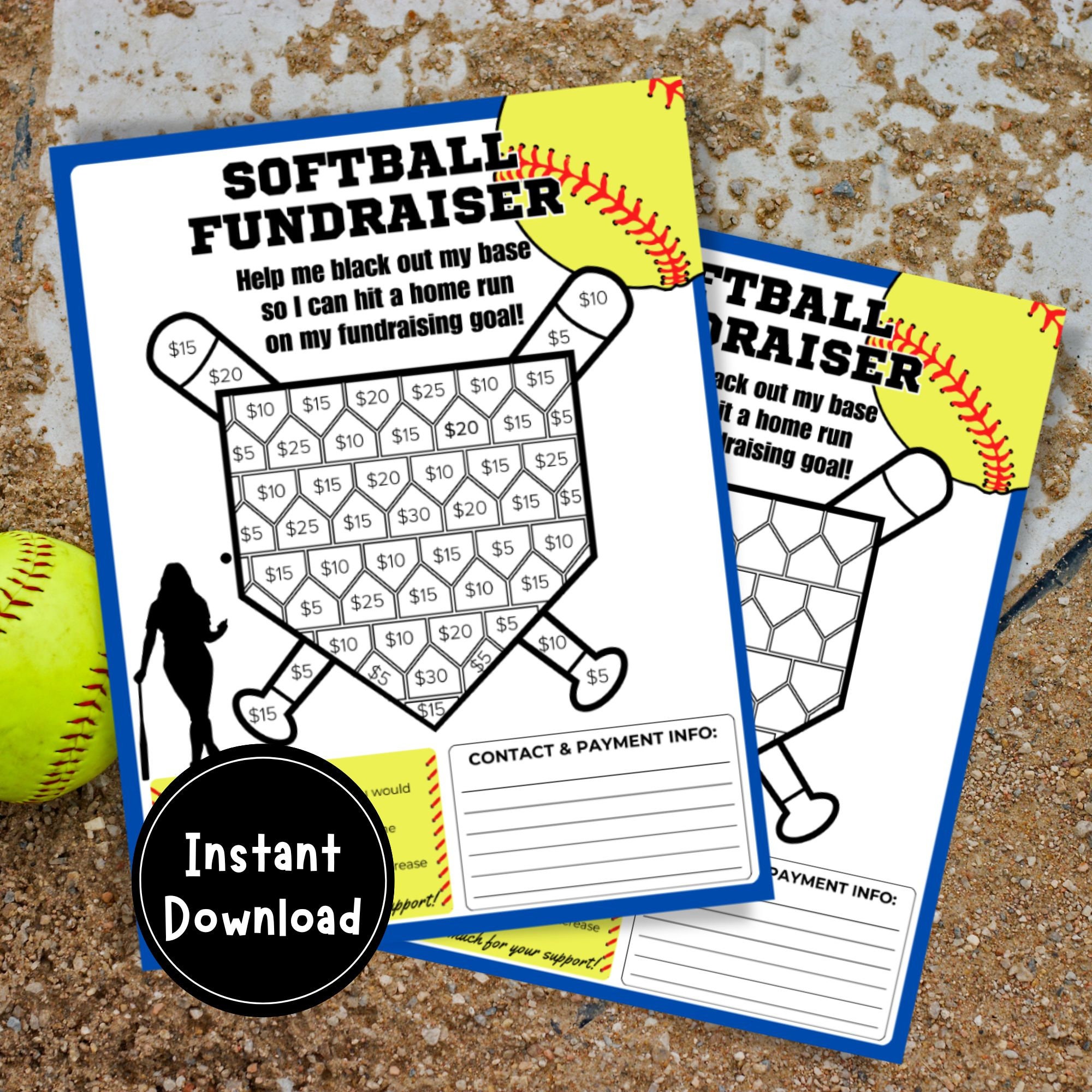 Softball Fundraiser Template, Color My Plate, Fundraiser Flyer, Team ...