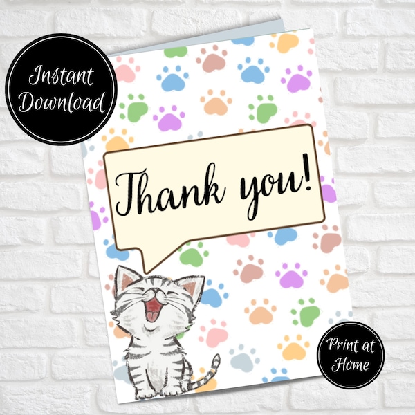 Thank You Cards Printable - Etsy