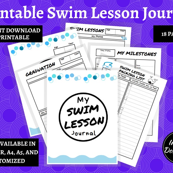 Swim Lesson Progress - Etsy