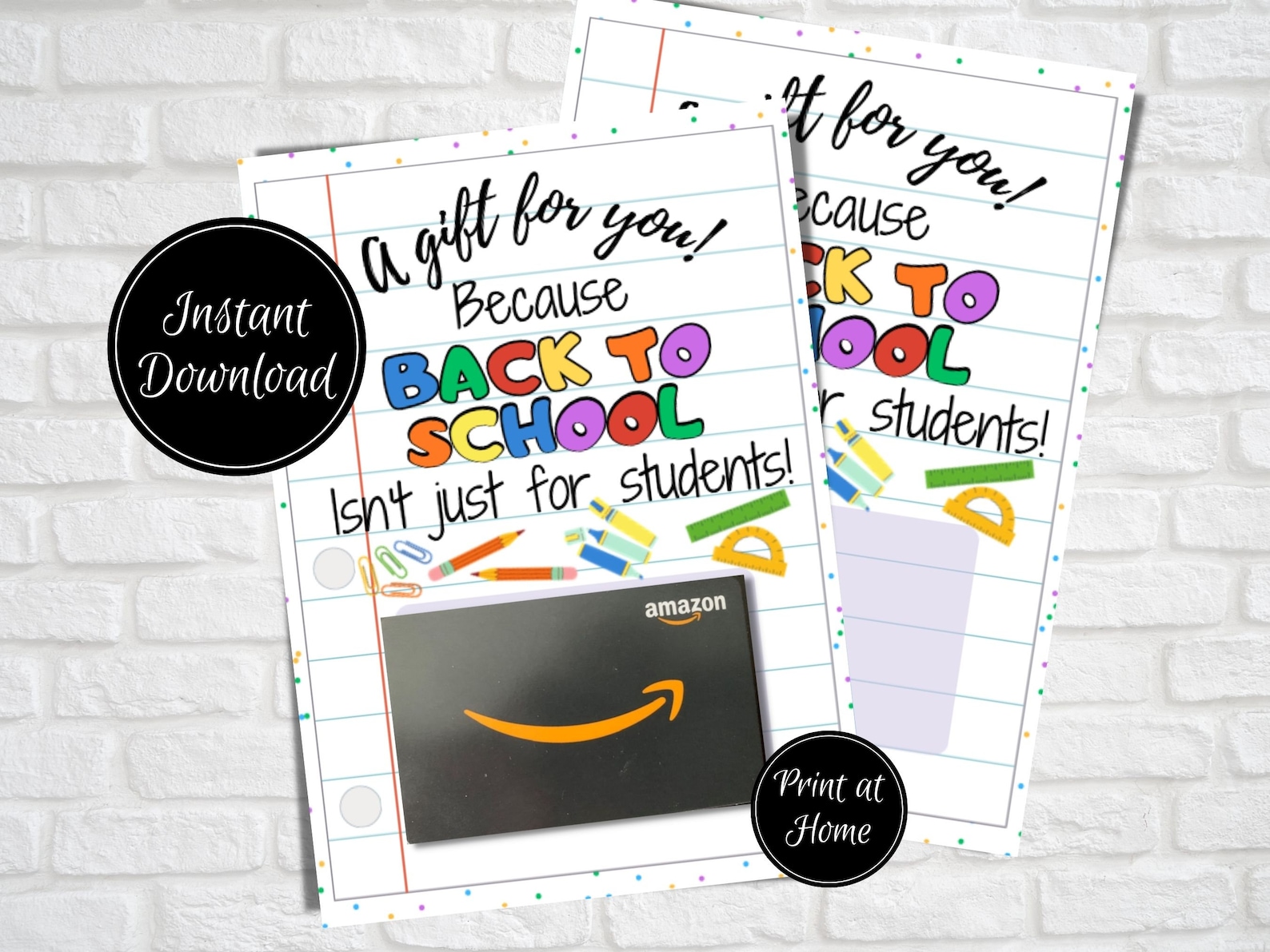 First Day of School Gift Card Holder, Back to School, Teacher ...