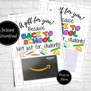 First Day of School Gift Card Holder, Back to School, Teacher ...