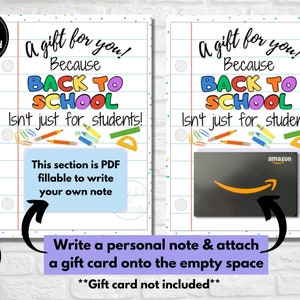 First Day of School Gift Card Holder, Back to School, Teacher ...