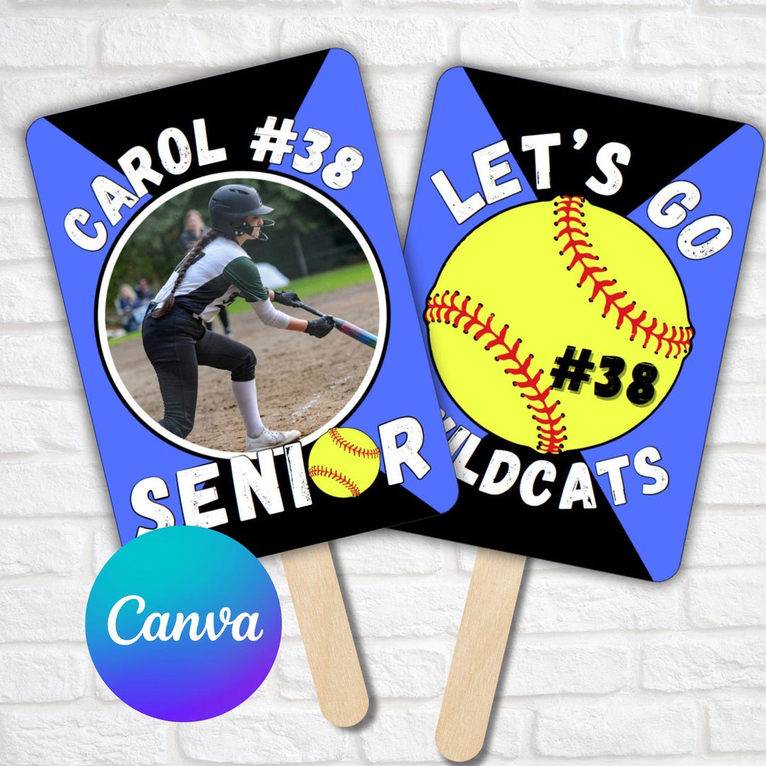 Editable Softball Poster, Senior Fan, Softball Gift, Senior Night ...