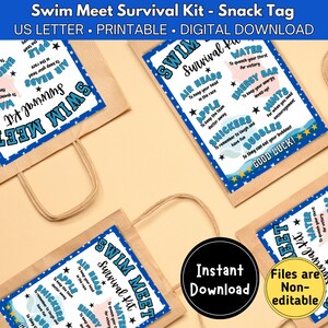 Swim Team Survival Kit, Swimmer Gifts, Gift Bag for Swimmers, Swim Camp ...