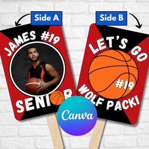 Editable Basketball Poster, Senior Fan, Basketball Gift, Senior Night ...