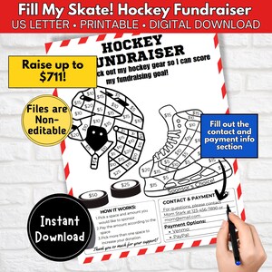 Hockey Fundraiser, Color My Skate, Fundraiser Flyer, Team Fundraiser ...