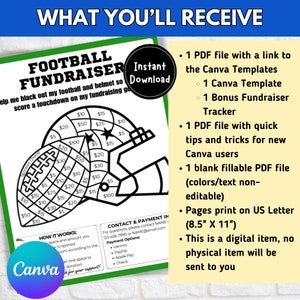 Football Fundraiser Template, Color My Football, Fundraiser Flyer, Team ...