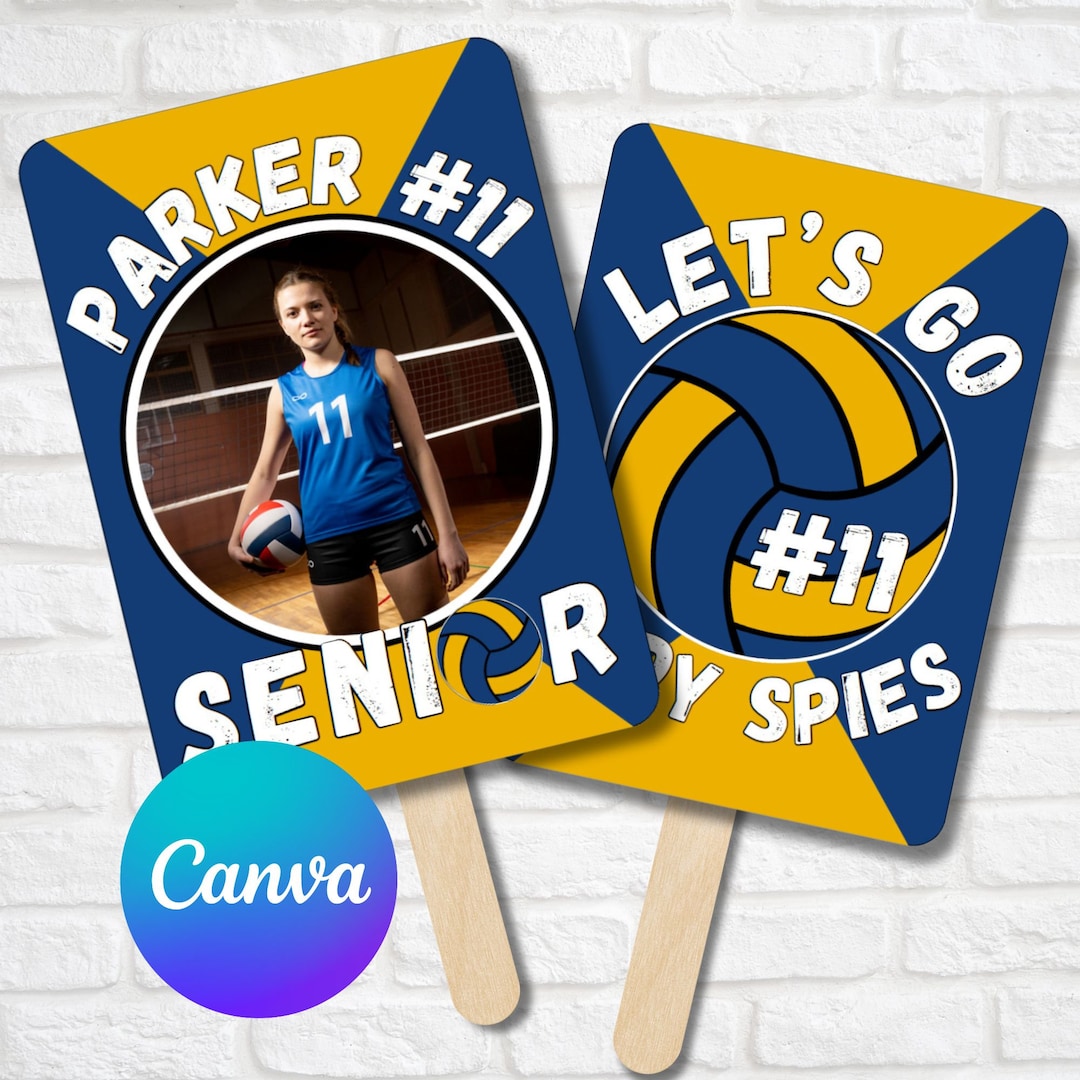Editable Volleyball Poster, Senior Fan, Volleyball Gift, Senior Night ...