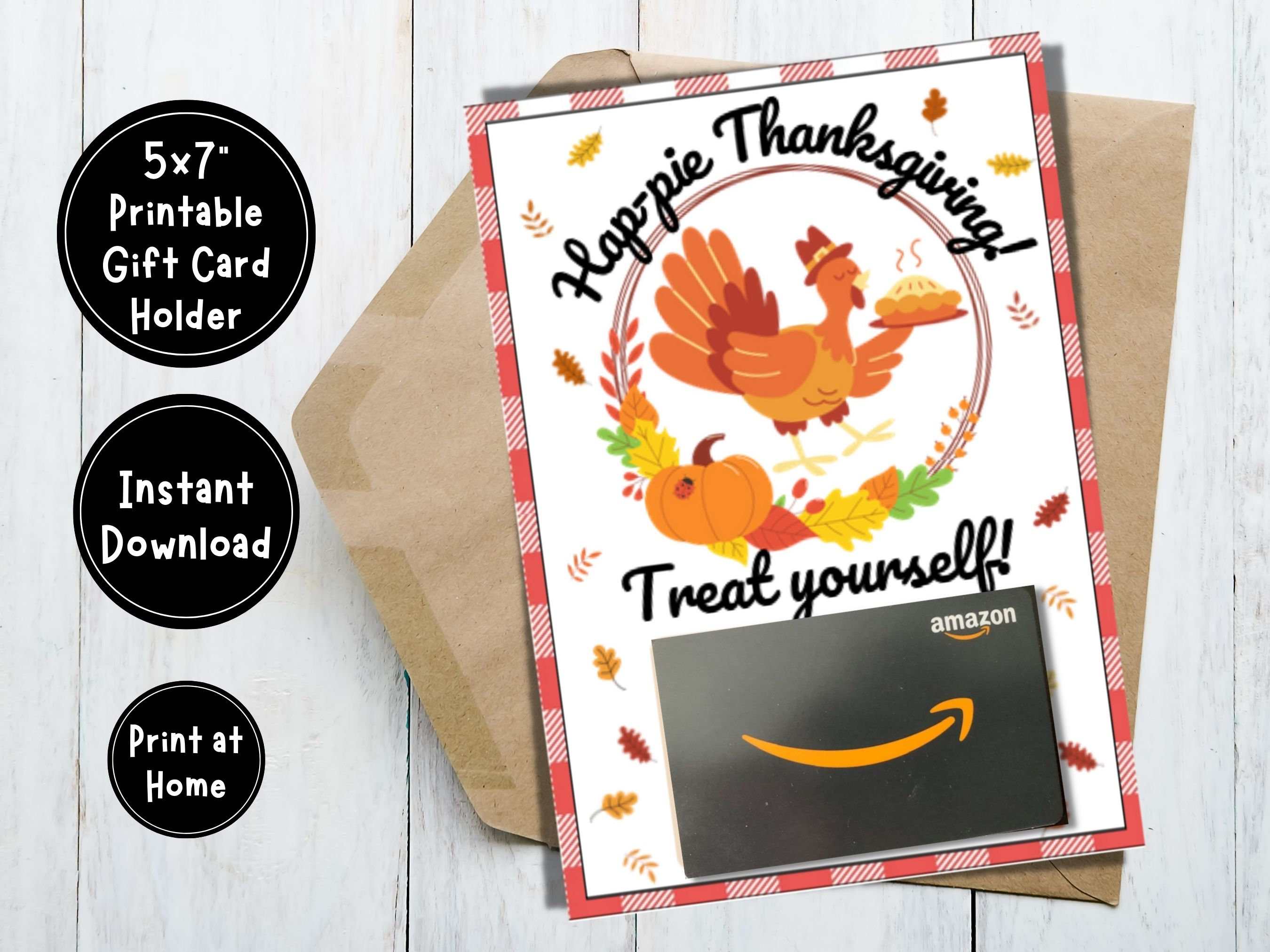 Printable Thanksgiving Gift Card Holder Teacher Thanksgiving - Etsy