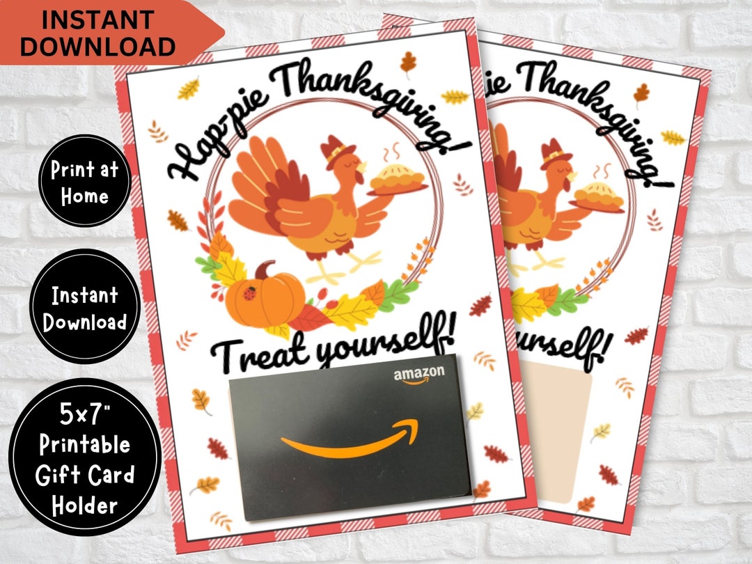 Printable Thanksgiving Gift Card Holder, Teacher Thanksgiving Gift Card ...
