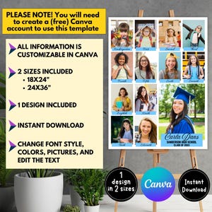 Graduation Collage, Graduation Photo Board, K-12 Grade Picture Display ...