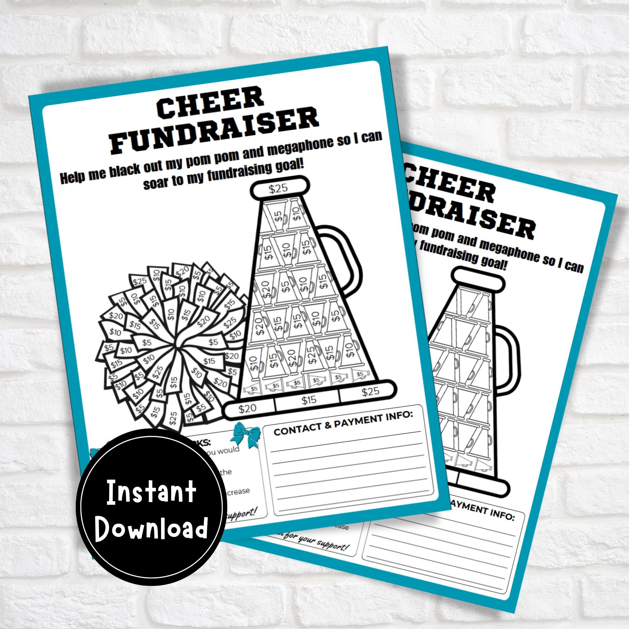 Cheer Fundraiser Flyer, Fill My Pom Pom, Fundraiser Flyer, Cheerleading ...
