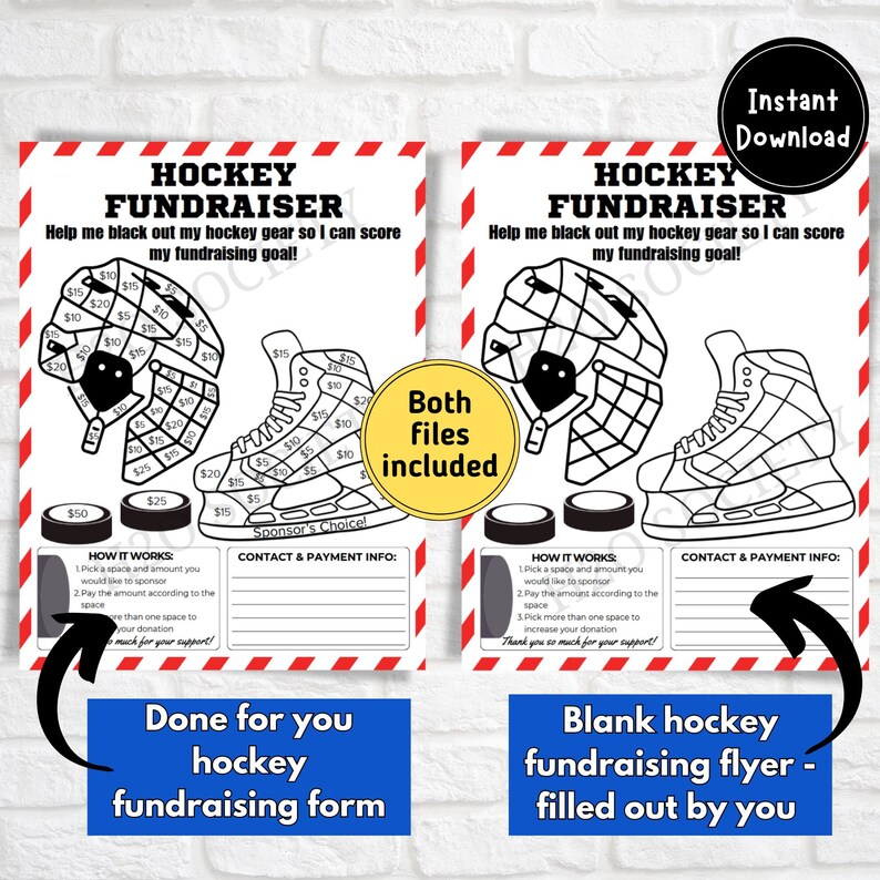 Hockey Fundraiser, Color My Skate, Fundraiser Flyer, Team Fundraiser ...