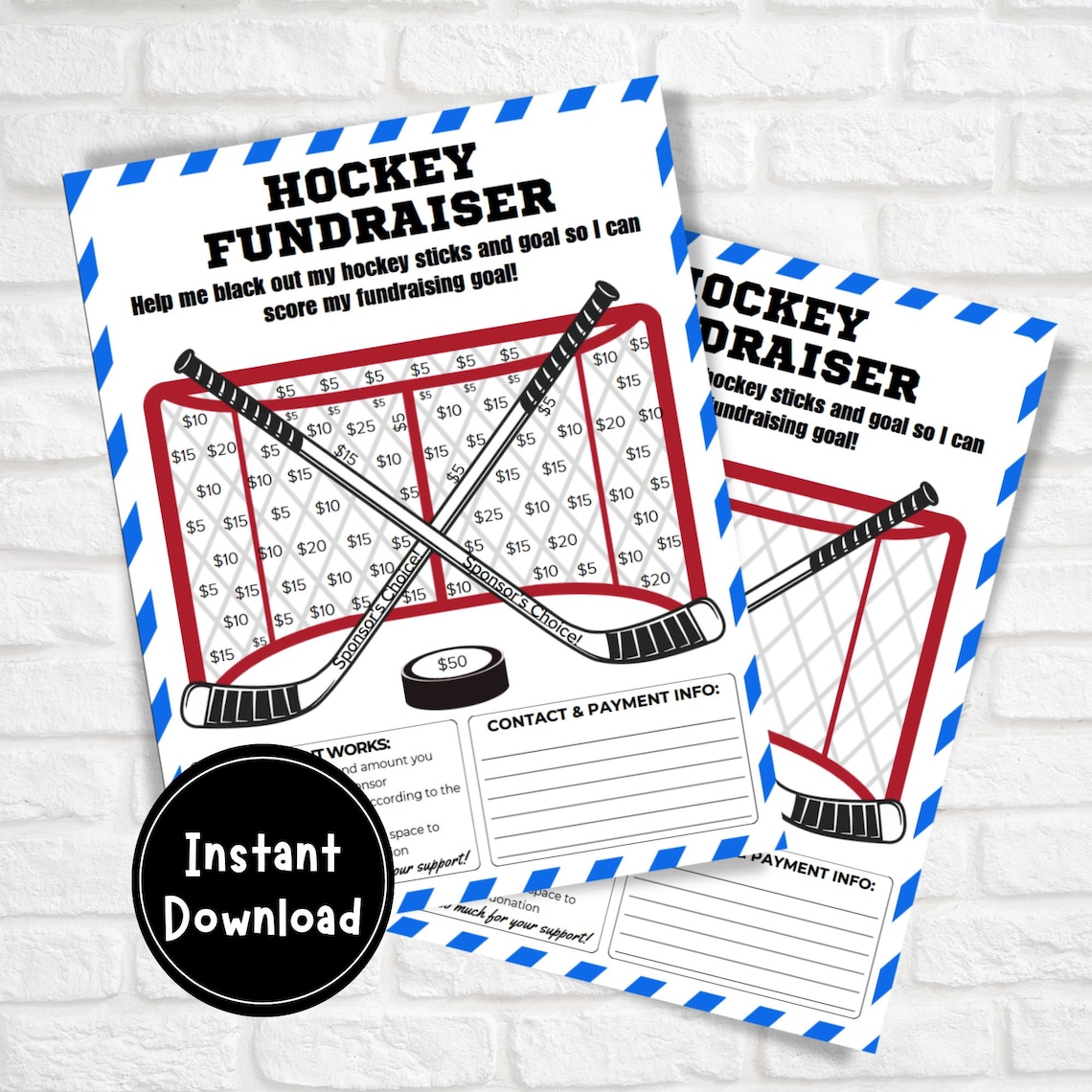Hockey Fundraiser, Color My Goal, Fundraiser Flyer, Team Fundraiser ...