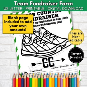 Cross Country Fundraiser, Color My Shoe, Fundraiser Flyer, Team ...