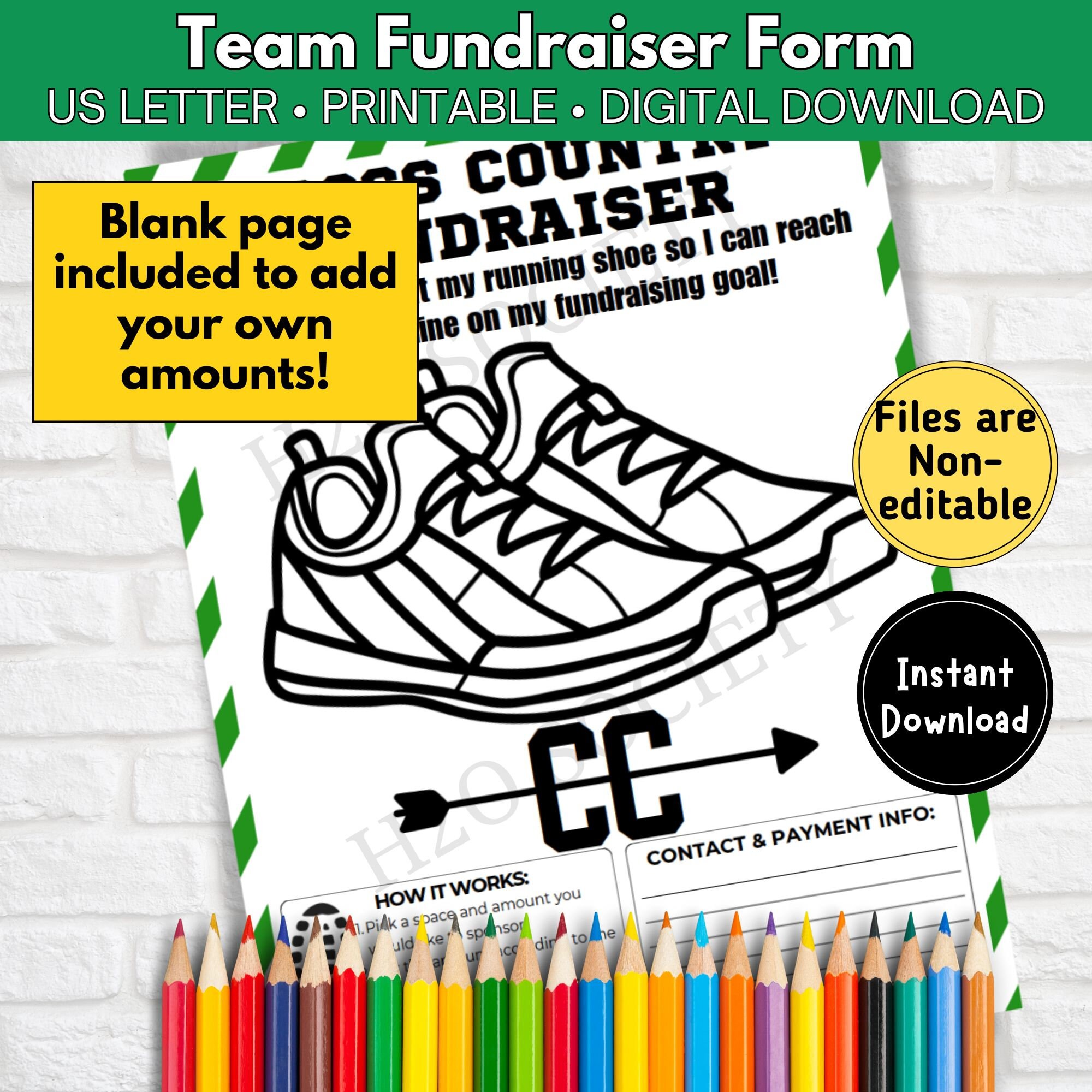 Cross Country Fundraiser, Color My Shoe, Fundraiser Flyer, Team ...