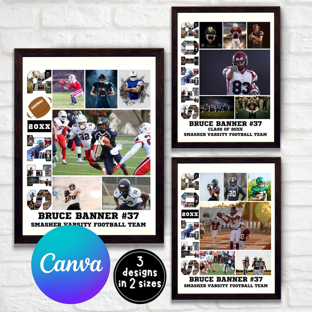 Football Senior Poster, Photo Collage, Senior Night, Graduation Gifts ...