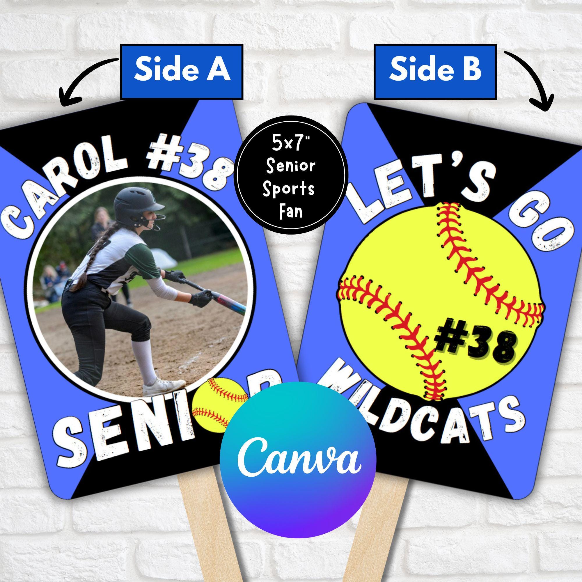 Editable Softball Poster, Senior Fan, Softball Gift, Senior Night ...