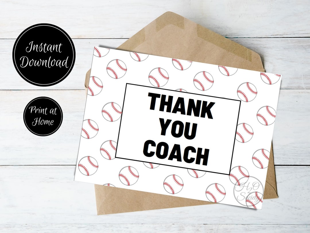 Baseball Coach Gift, Baseball Thank You Coach, Coach Appreciation ...
