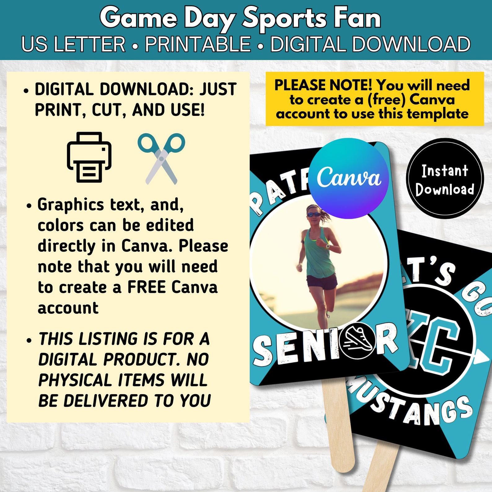Editable Cross Country Poster, Senior Fan, Cross Country Gift, Senior ...
