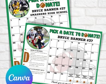 Editable Cross Country Calendar Fundraiser Template, Pick a Date to ...