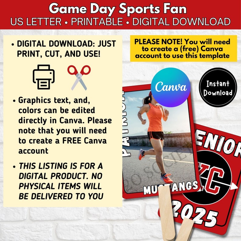 Editable Cross Country Poster, Senior Fan, Cross Country Gift, Senior ...