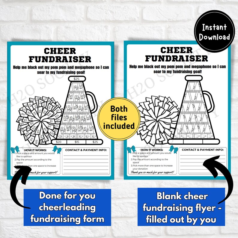 Cheer Fundraiser Flyer, Fill My Pom Pom, Fundraiser Flyer, Cheerleading ...